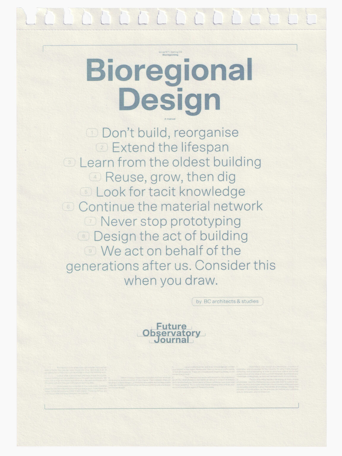 Bioregioning - Future Observatory Journal